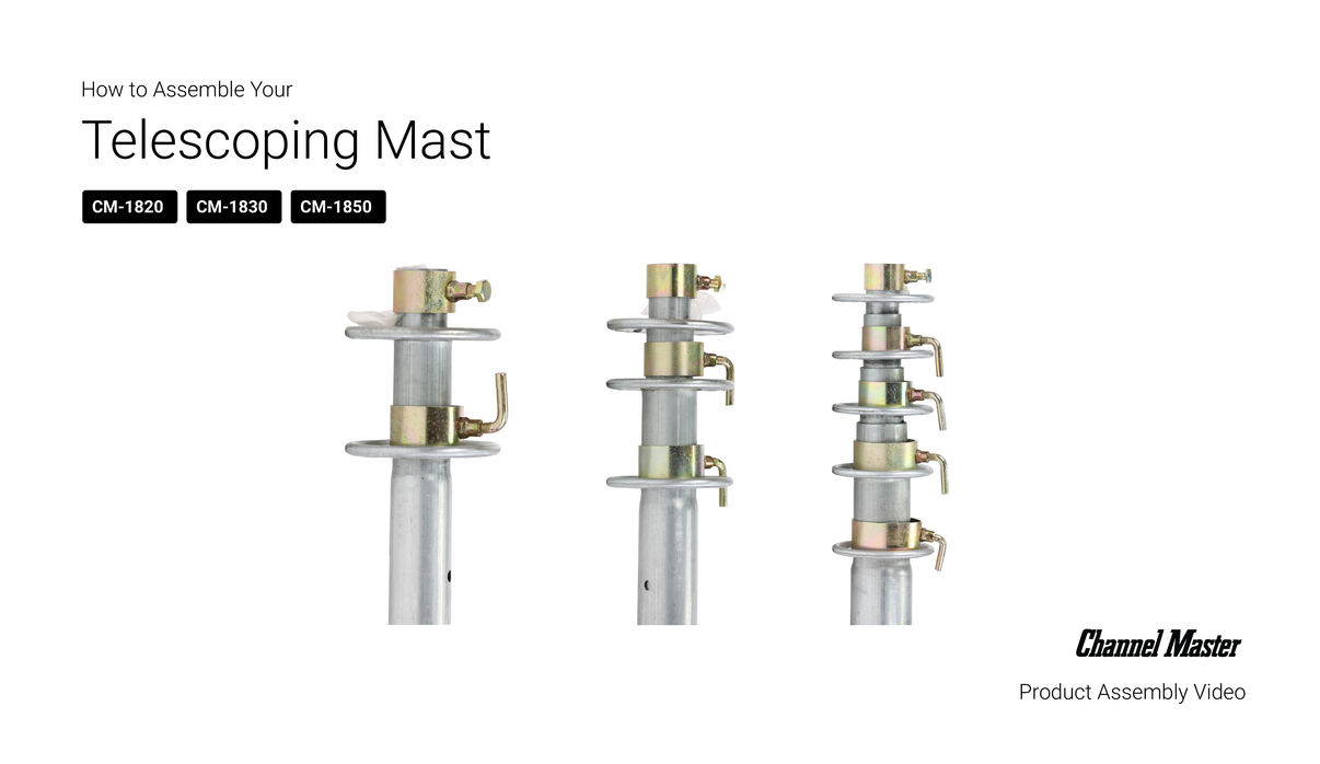 25 FT Telescoping TV Antenna Mast | Channel Master (CM-1830)
