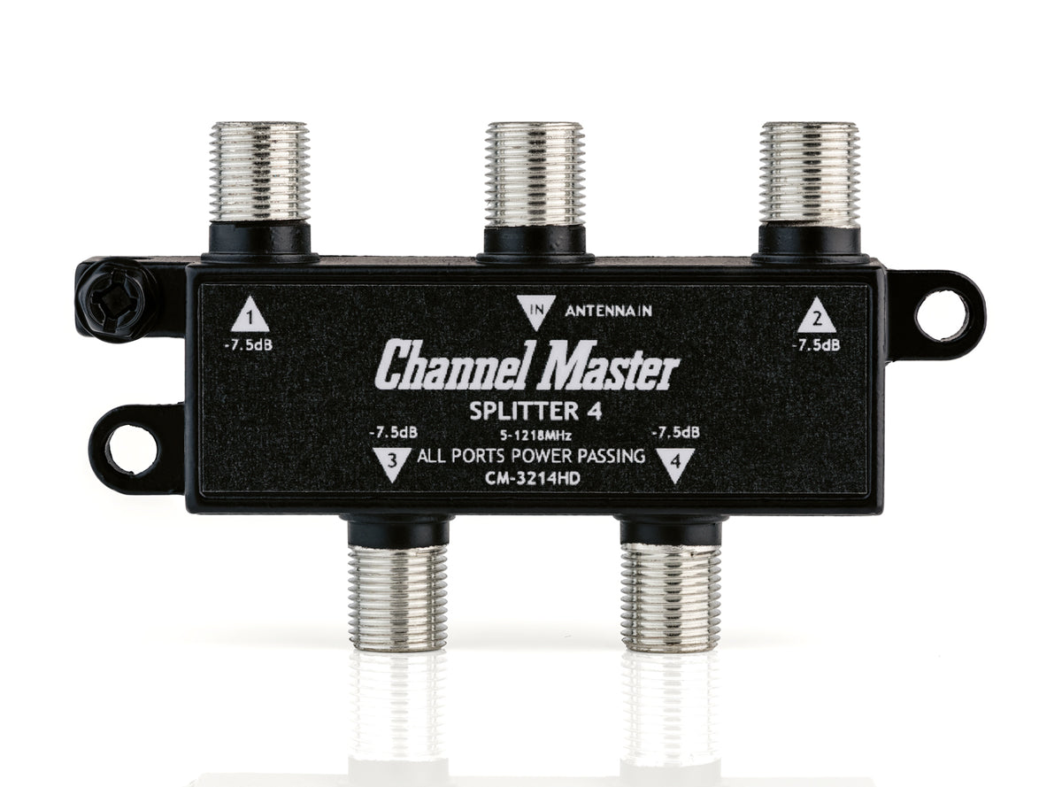 Splitter 4 for TV Antennas (4-Way) | Channel Master (CM-3214HD)